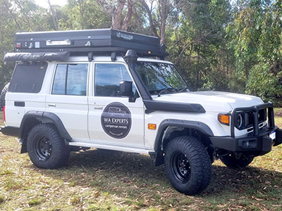 WA 76 Series Landcruiser with Roof Top Tent, Awning & Outdoor Shower ...